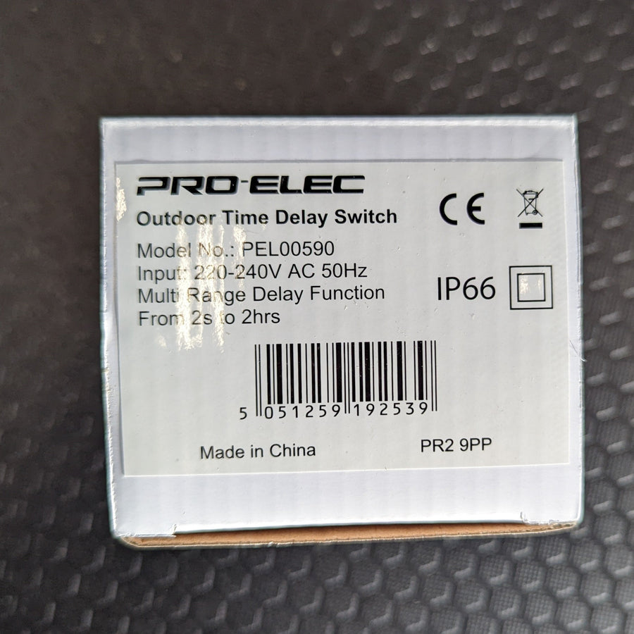 Pro Elec Outdoor Time Delay Switch | Black Box BBQ